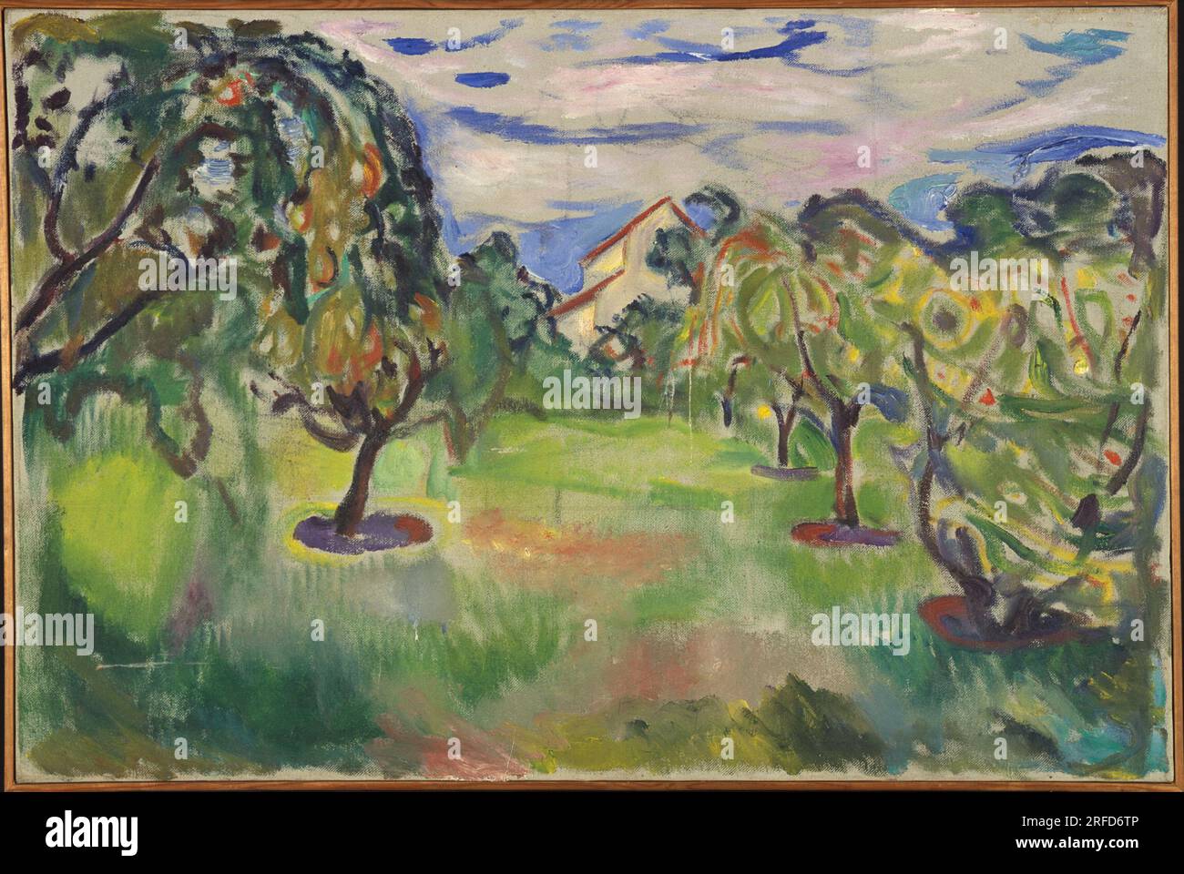 Garden with Apple Trees 1920 by Edvard Munch Stock Photo - Alamy