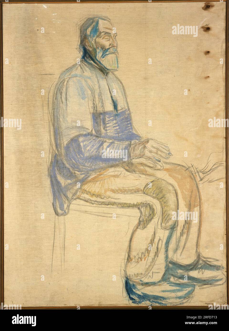 History: Study for the Old Man 1910 by Edvard Munch Stock Photo - Alamy