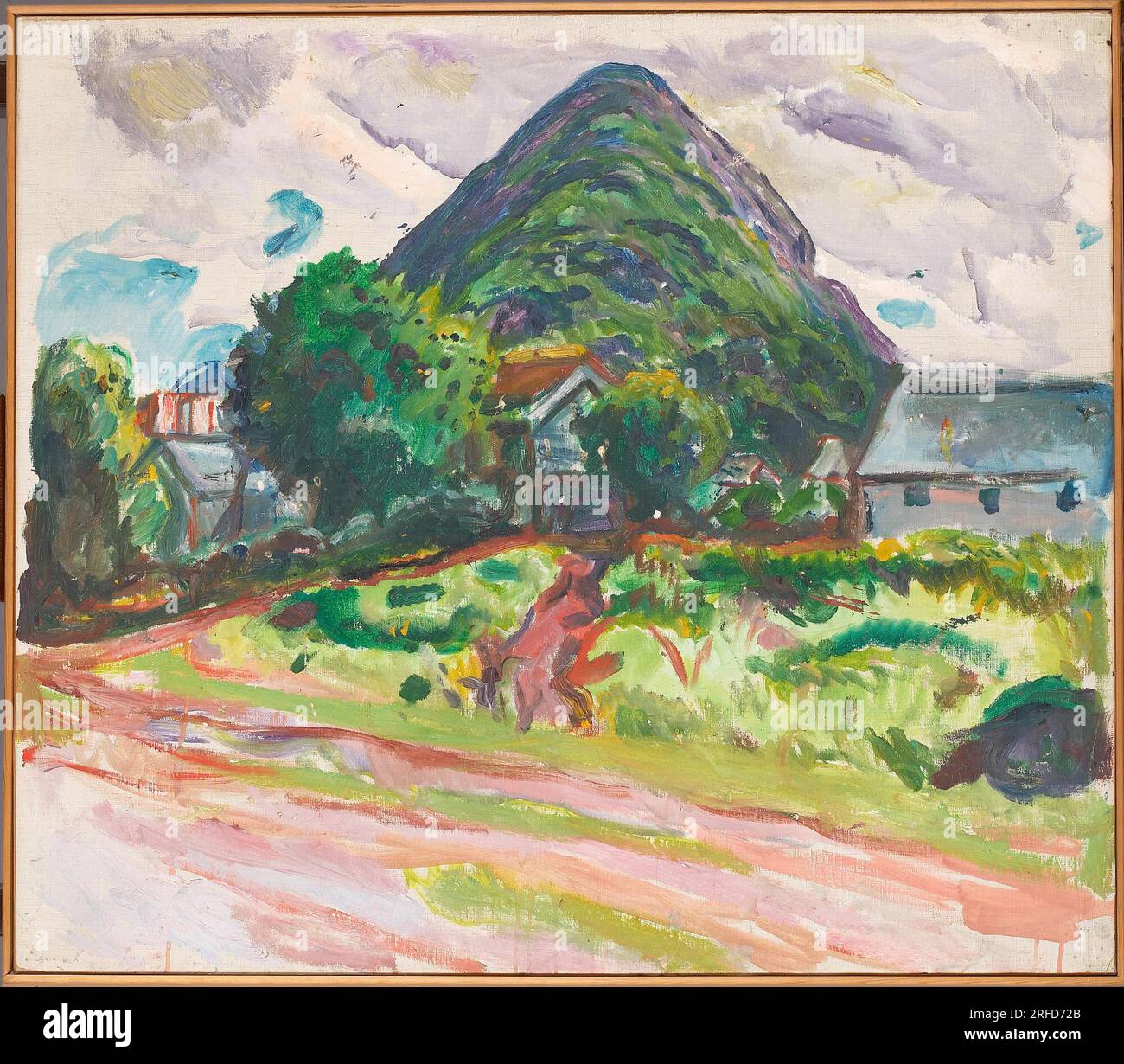 House with Mountains in the Background 1925 by Edvard Munch Stock Photo ...