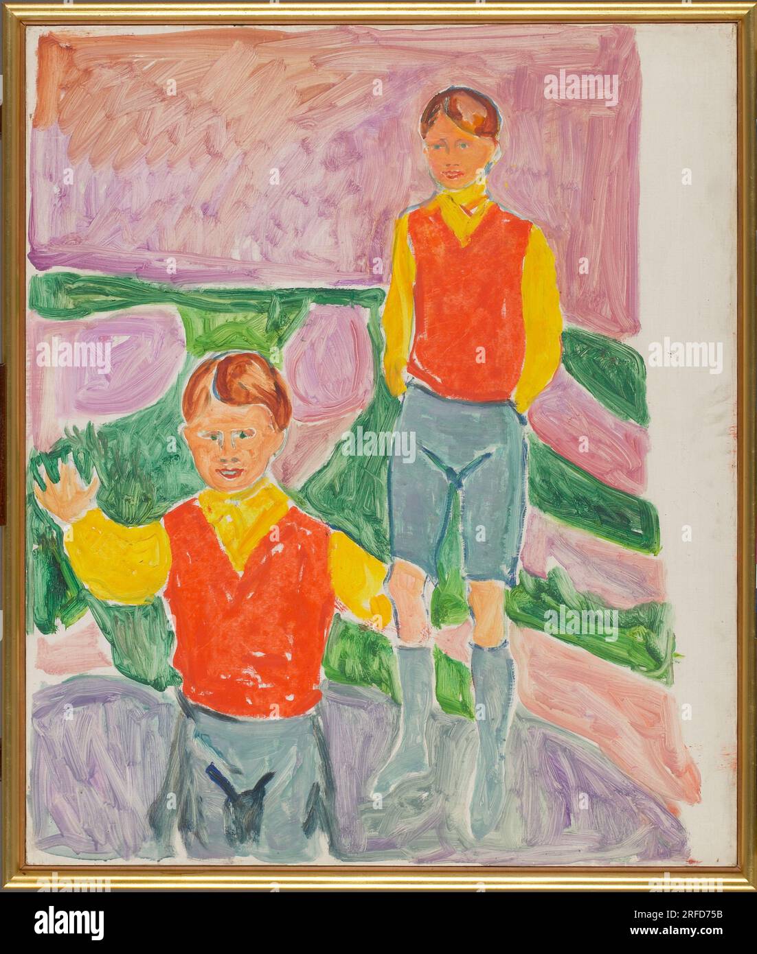 Johan Martin and Sten Stenersen 1935 by Edvard Munch Stock Photo - Alamy
