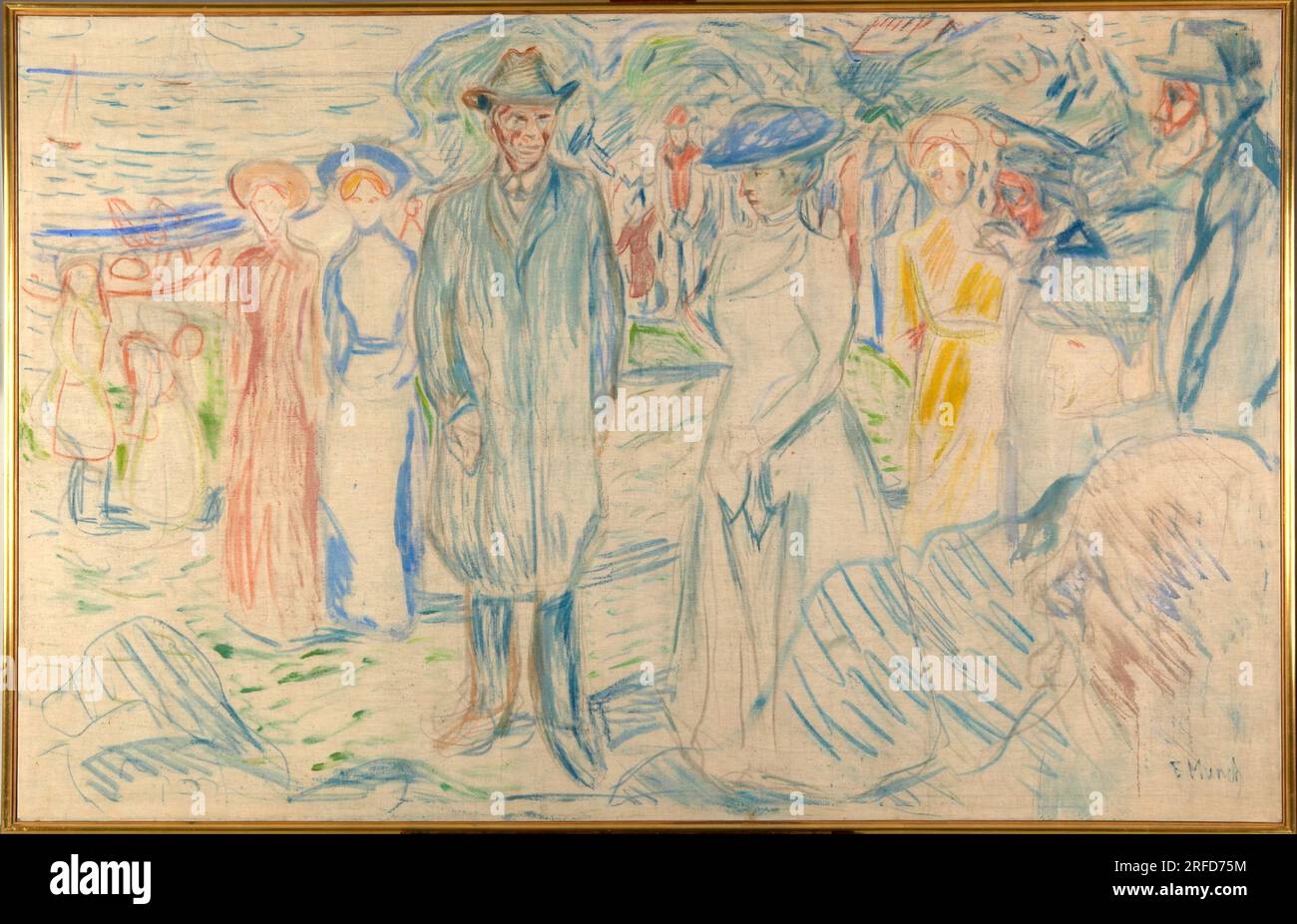Jonas Lie with his Family 1909 by Edvard Munch Stock Photo - Alamy