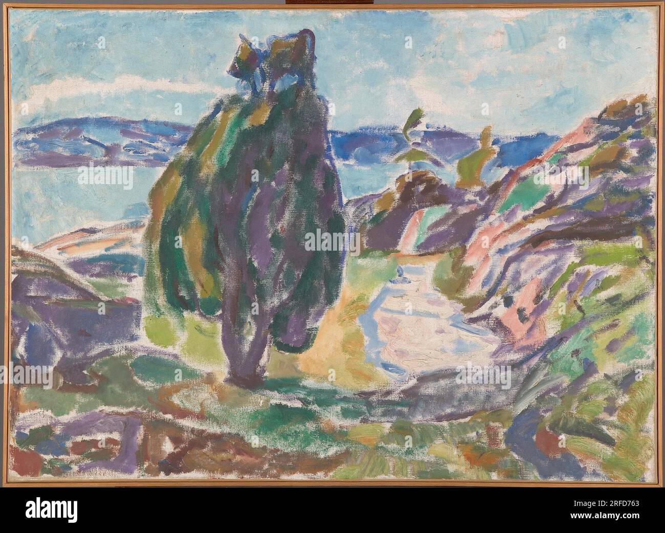 Junipers by the Sea 1910s by Edvard Munch Stock Photo - Alamy