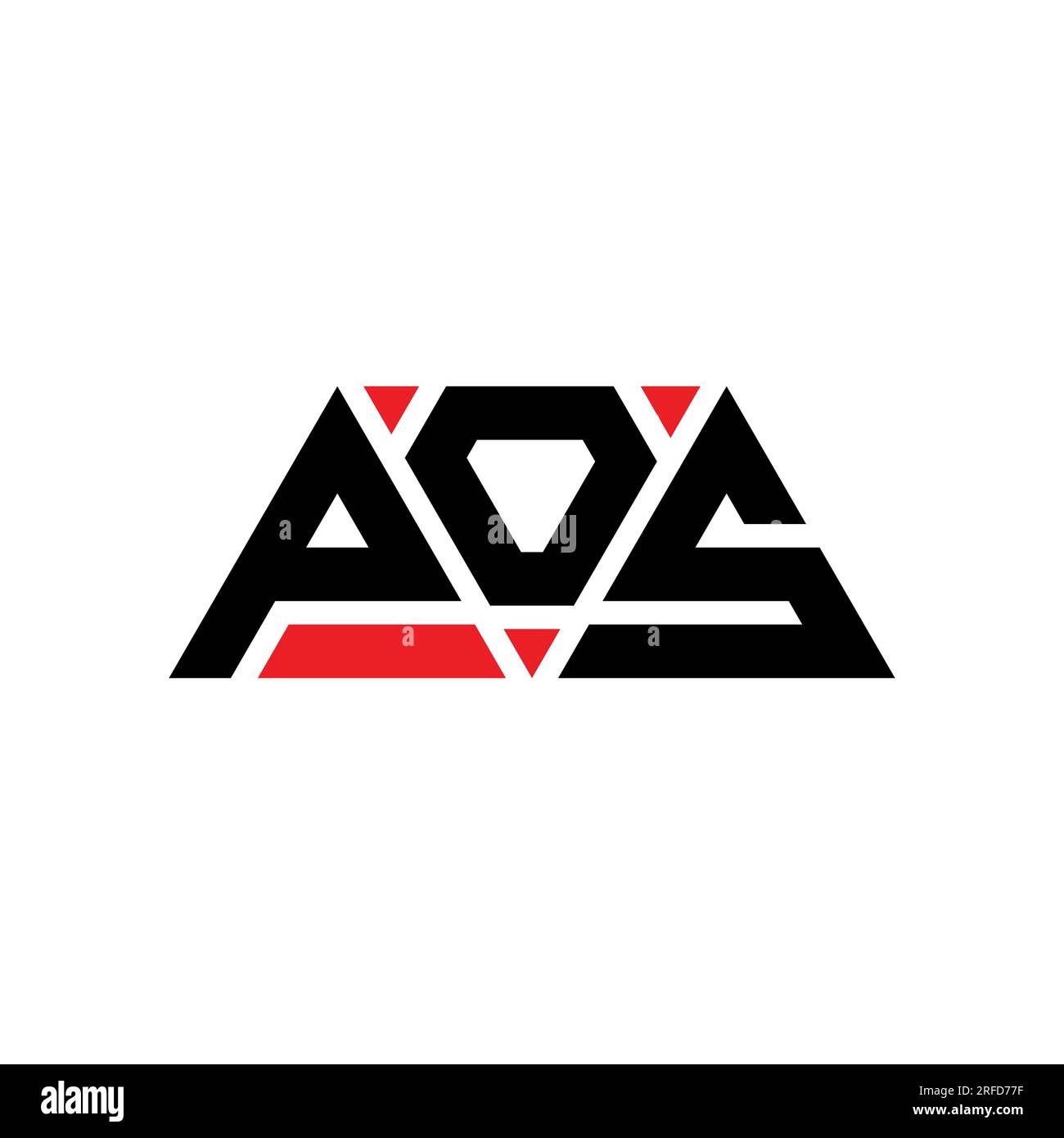 POS triangle letter logo design with triangle shape. POS triangle logo ...