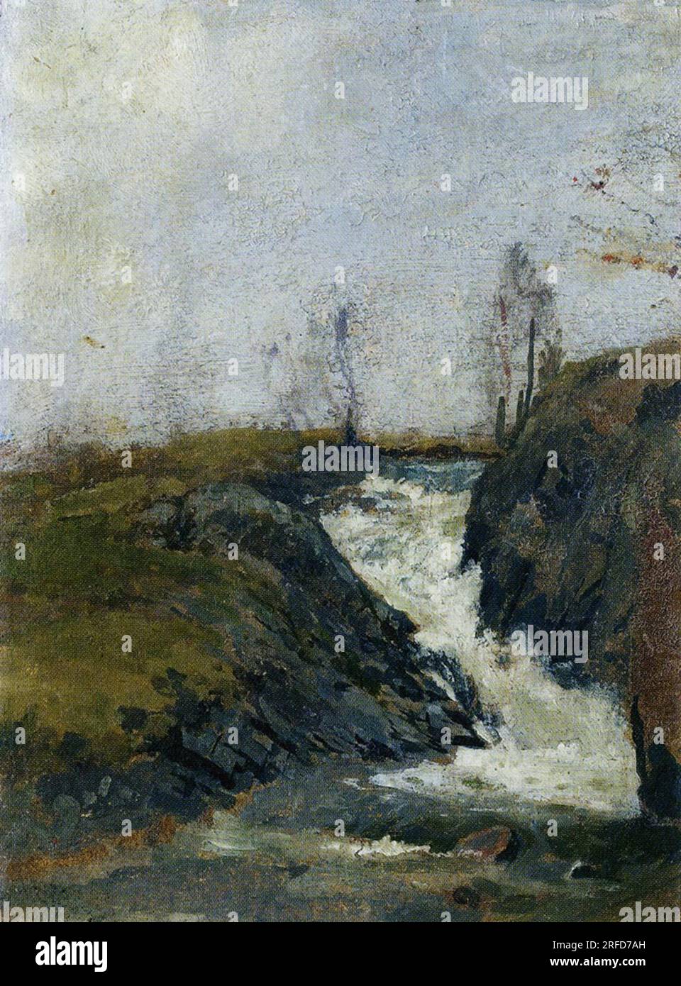 Landscape with a Small Waterfall 1882 by Edvard Munch Stock Photo - Alamy