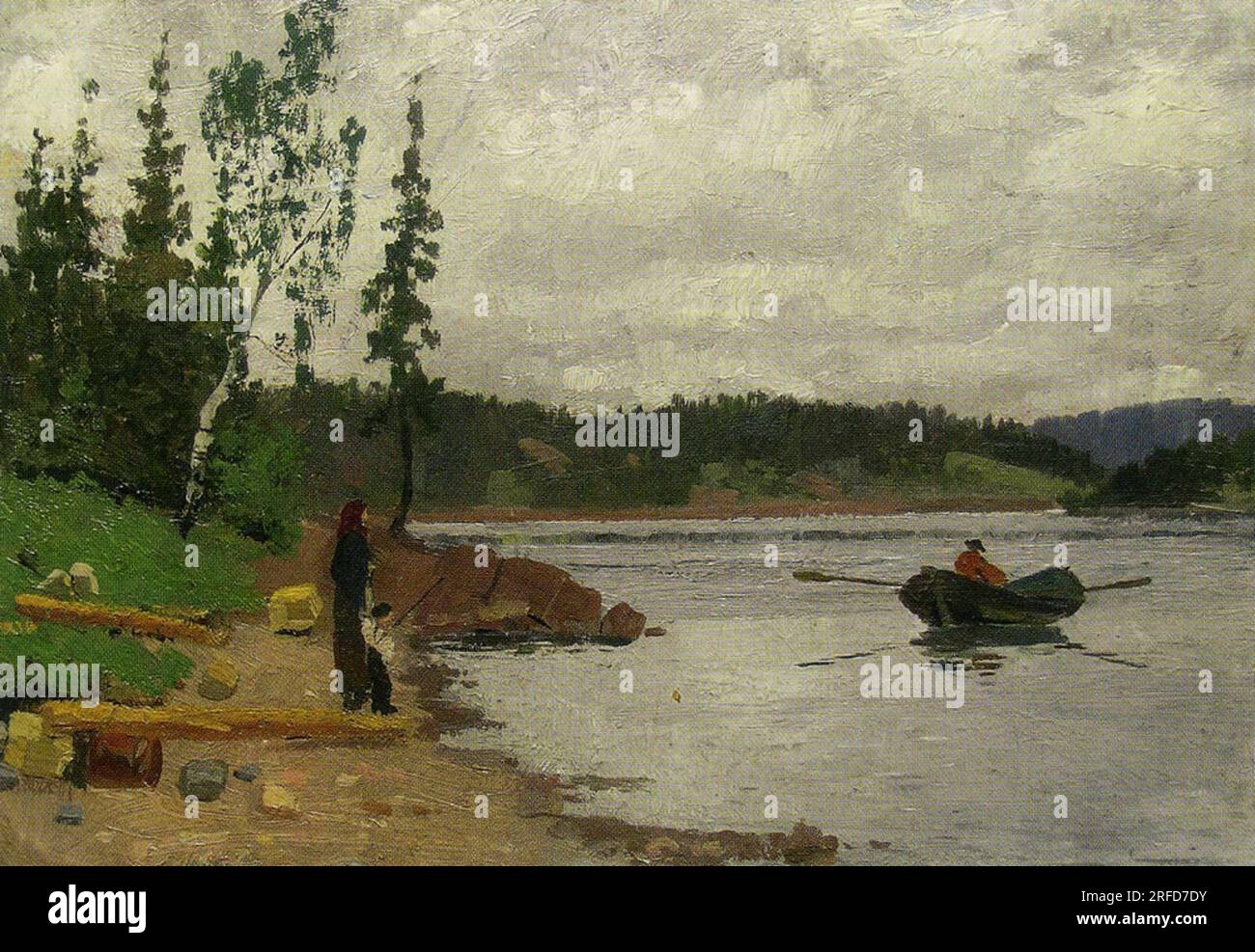 Man Rowing towards Land 1881 by Edvard Munch Stock Photo - Alamy