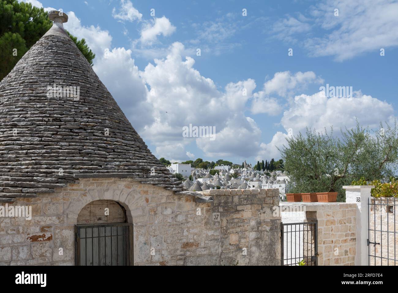 Trulli, traditional historic little stone house from Puglia, Italy with ...