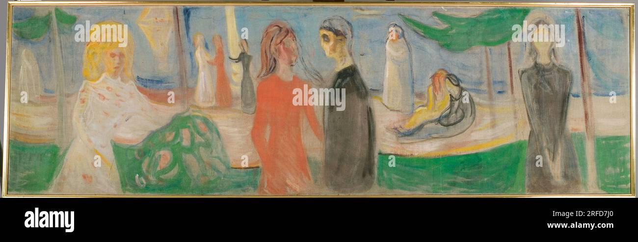 Moonlight on the Beach 1900s by Edvard Munch Stock Photo - Alamy