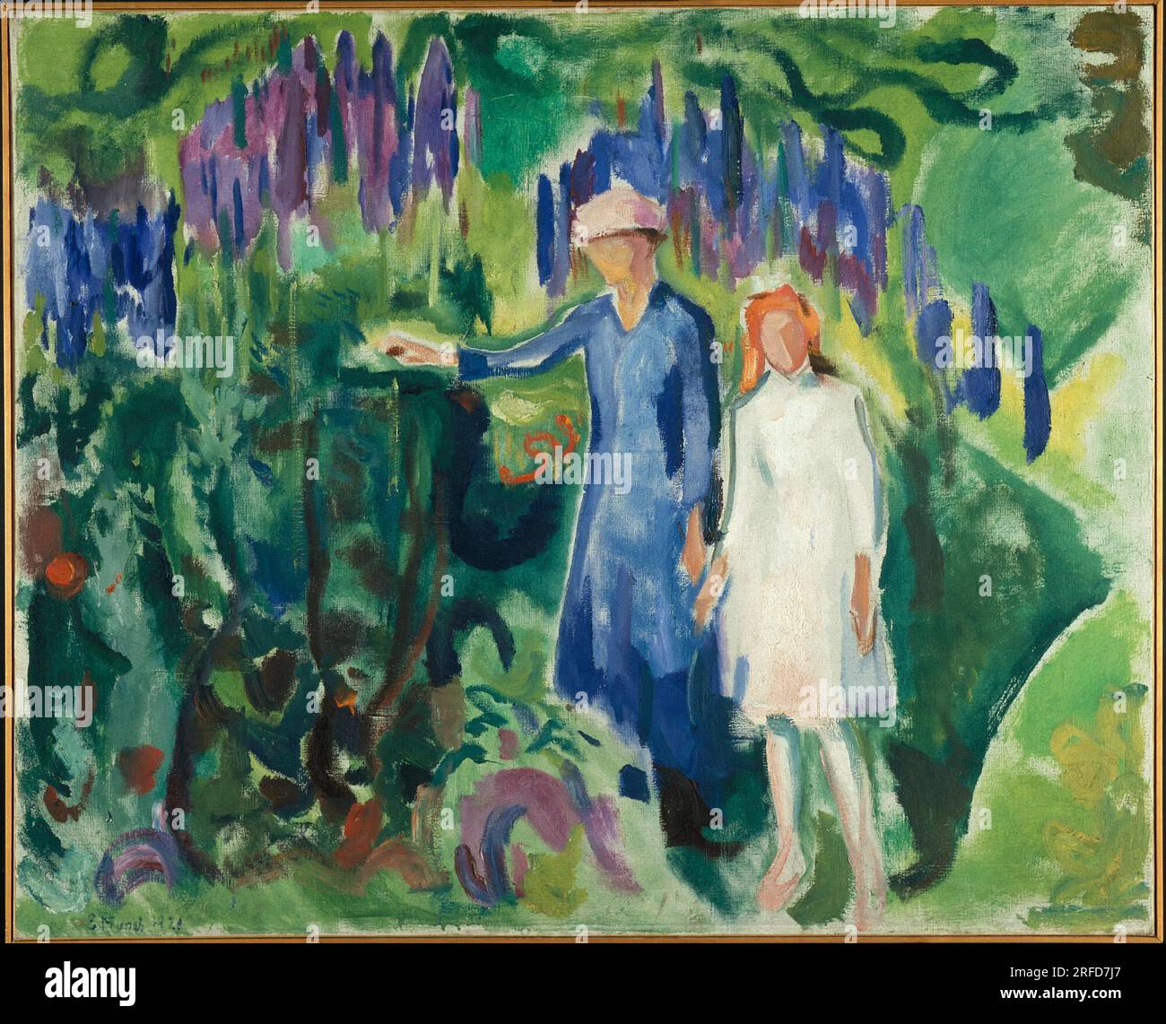 Mother and Daughter in the Garden 1920 by Edvard Munch Stock Photo - Alamy