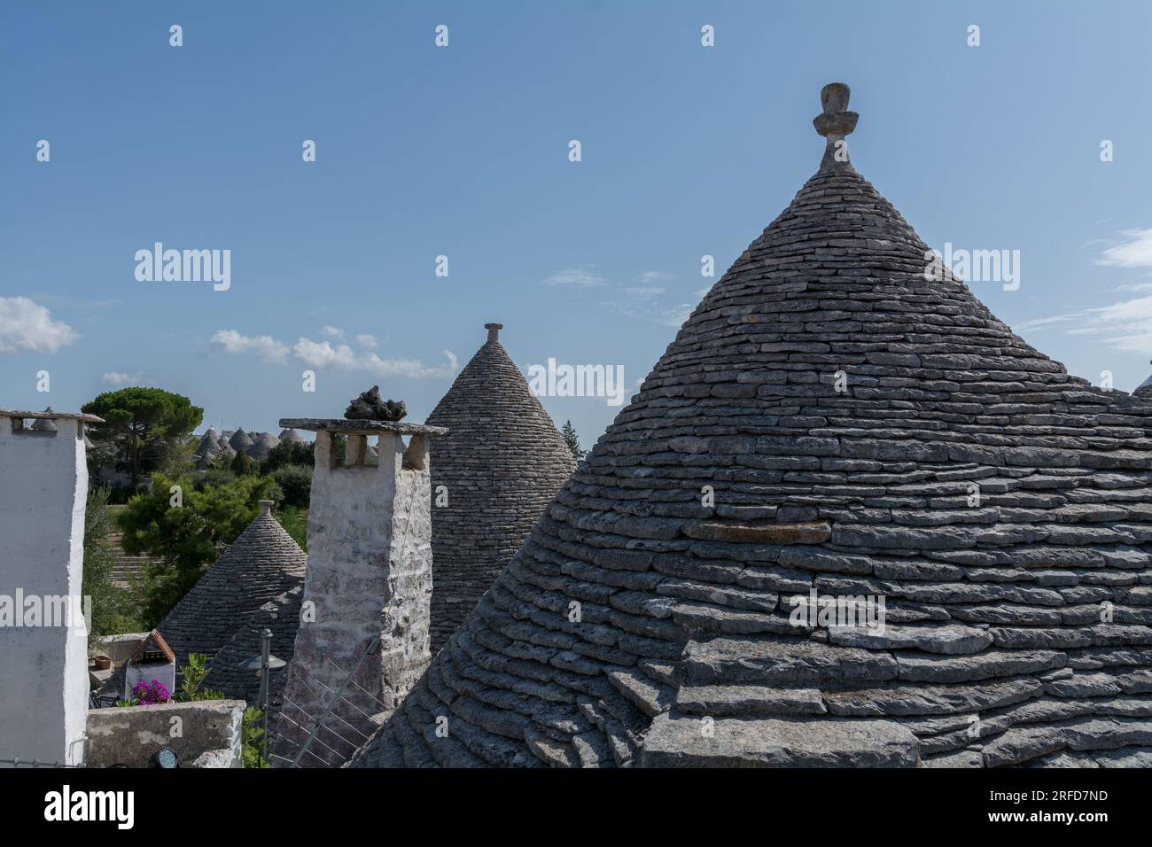Trulli, traditional historic little stone house from Puglia, Italy with ...