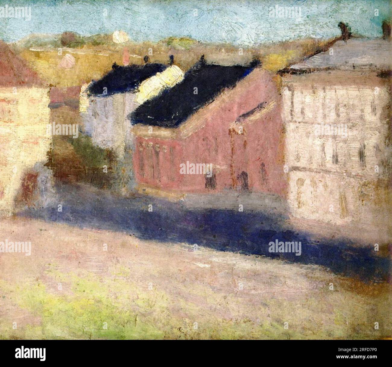 Olaf Rye's Square towards South East 1882 by Edvard Munch Stock Photo ...