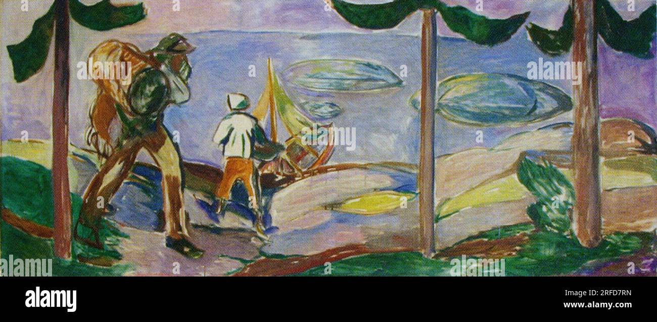 On the Way to the Boat (The Freia Frieze I) 10 March 2022 by Edvard ...