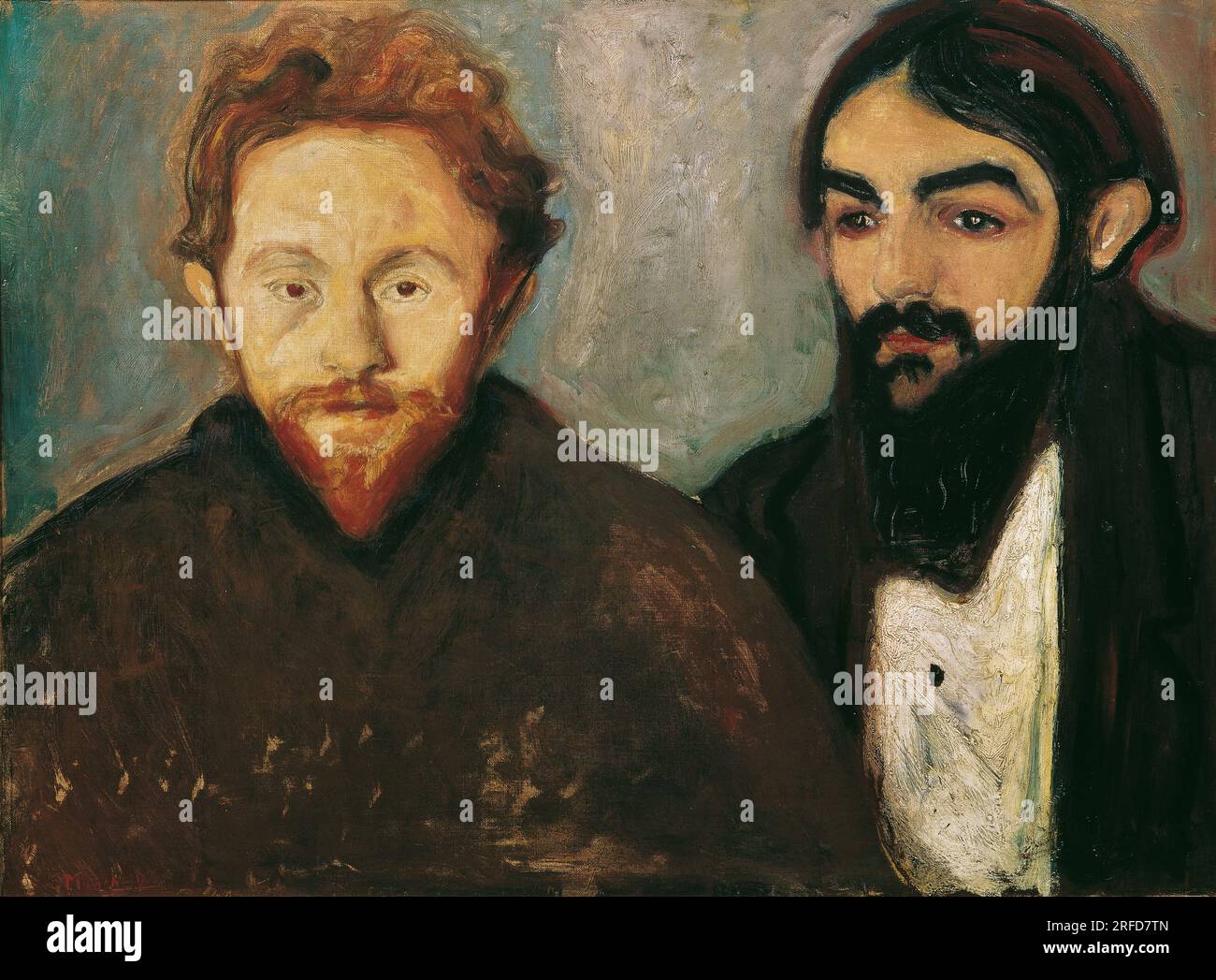 Paul Herrmann and Paul Contard 1897 by Edvard Munch Stock Photo - Alamy