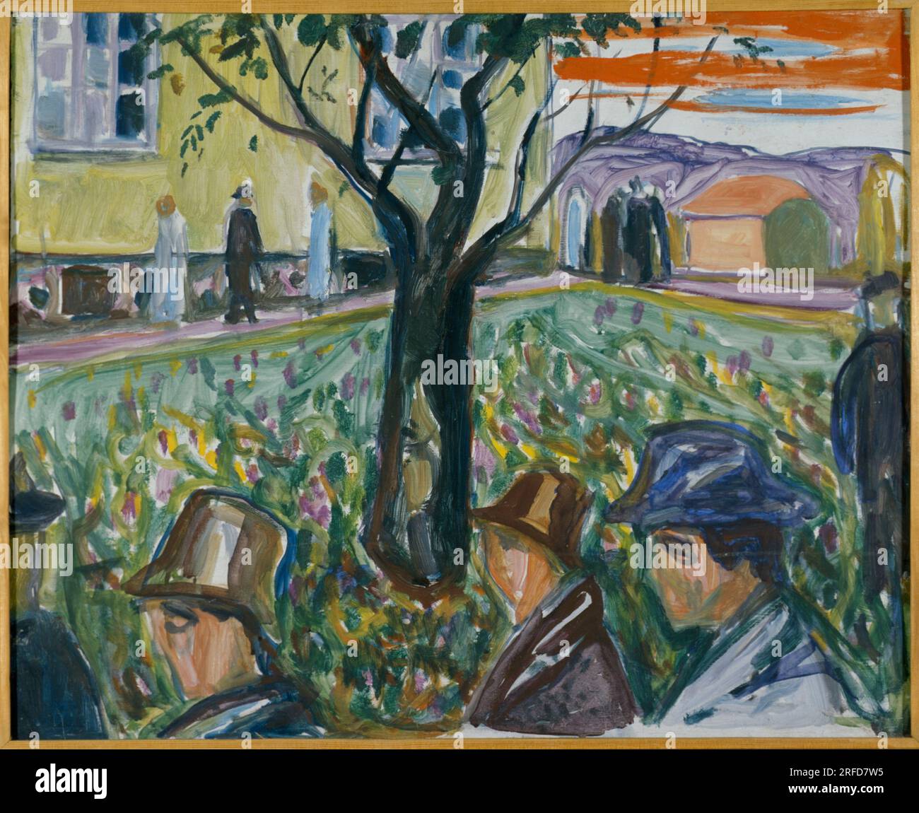 People Wandering in the Garden 1920s by Edvard Munch Stock Photo - Alamy