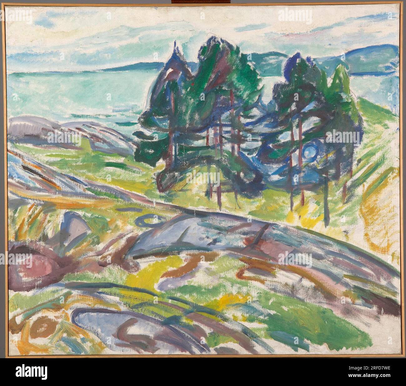 Pine Trees by the Sea 1910s by Edvard Munch Stock Photo - Alamy