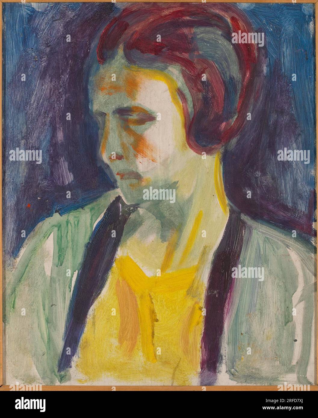 Portrait of Female Model 1920s by Edvard Munch Stock Photo - Alamy