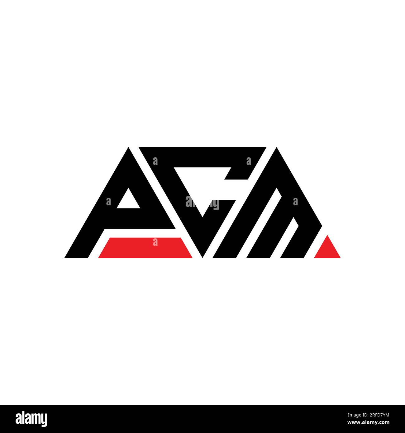 PCM triangle letter logo design with triangle shape. PCM triangle logo ...