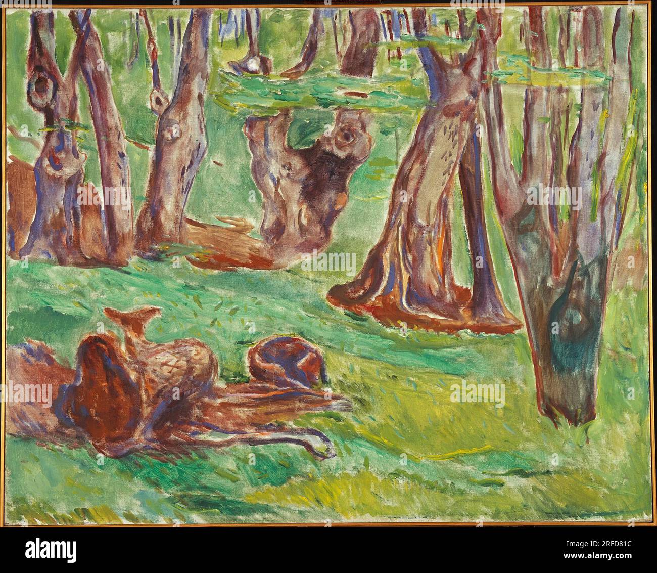 Rugged Tree Trunks in Summer 1923 by Edvard Munch Stock Photo - Alamy