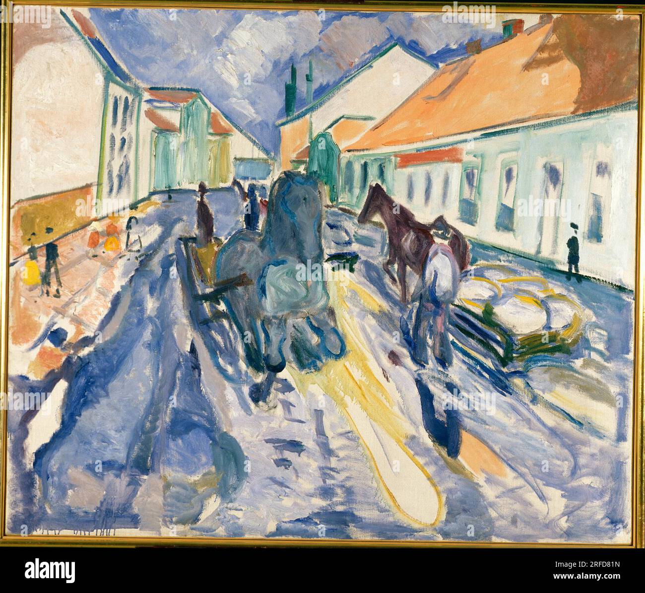 Runaway Horse in Street 1920s by Edvard Munch Stock Photo - Alamy