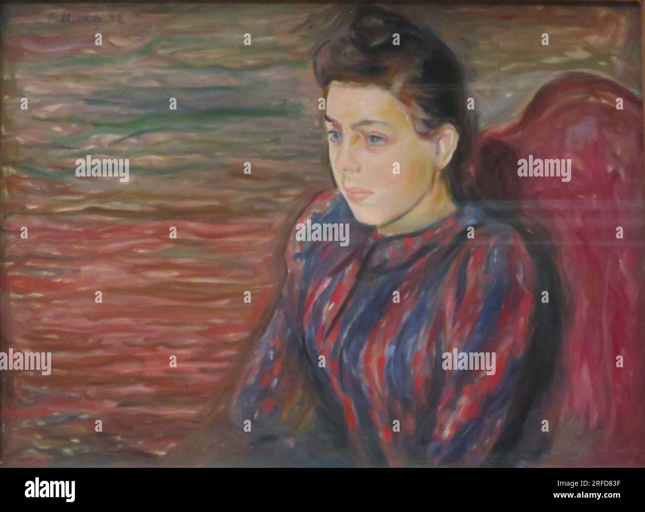 Seated Young Woman 1892 by Edvard Munch Stock Photo - Alamy Seated Young Woman 1892 by Edvard Munch Stock Photo - Alamy