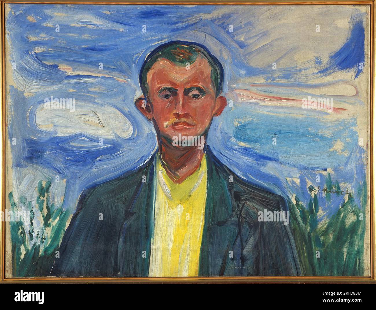 Self-Portrait against a Blue Sky 1908 by Edvard Munch Stock Photo - Alamy