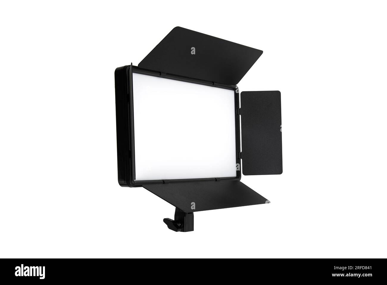 Photo and video lamp isolate on white background. LED lamp with special ...