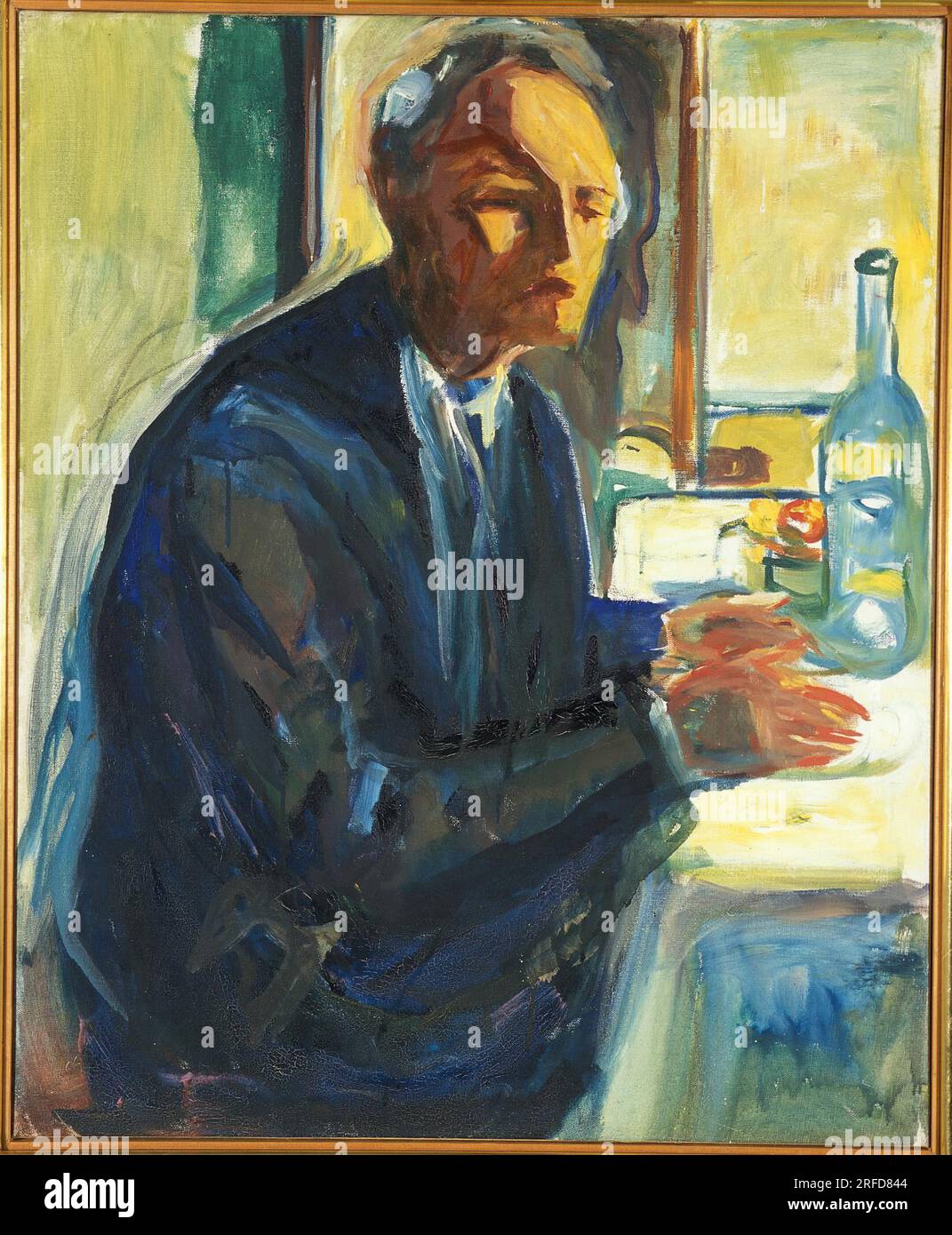 Self-Portrait at the Wedding Table from 1925 until 1926 by Edvard Munch ...