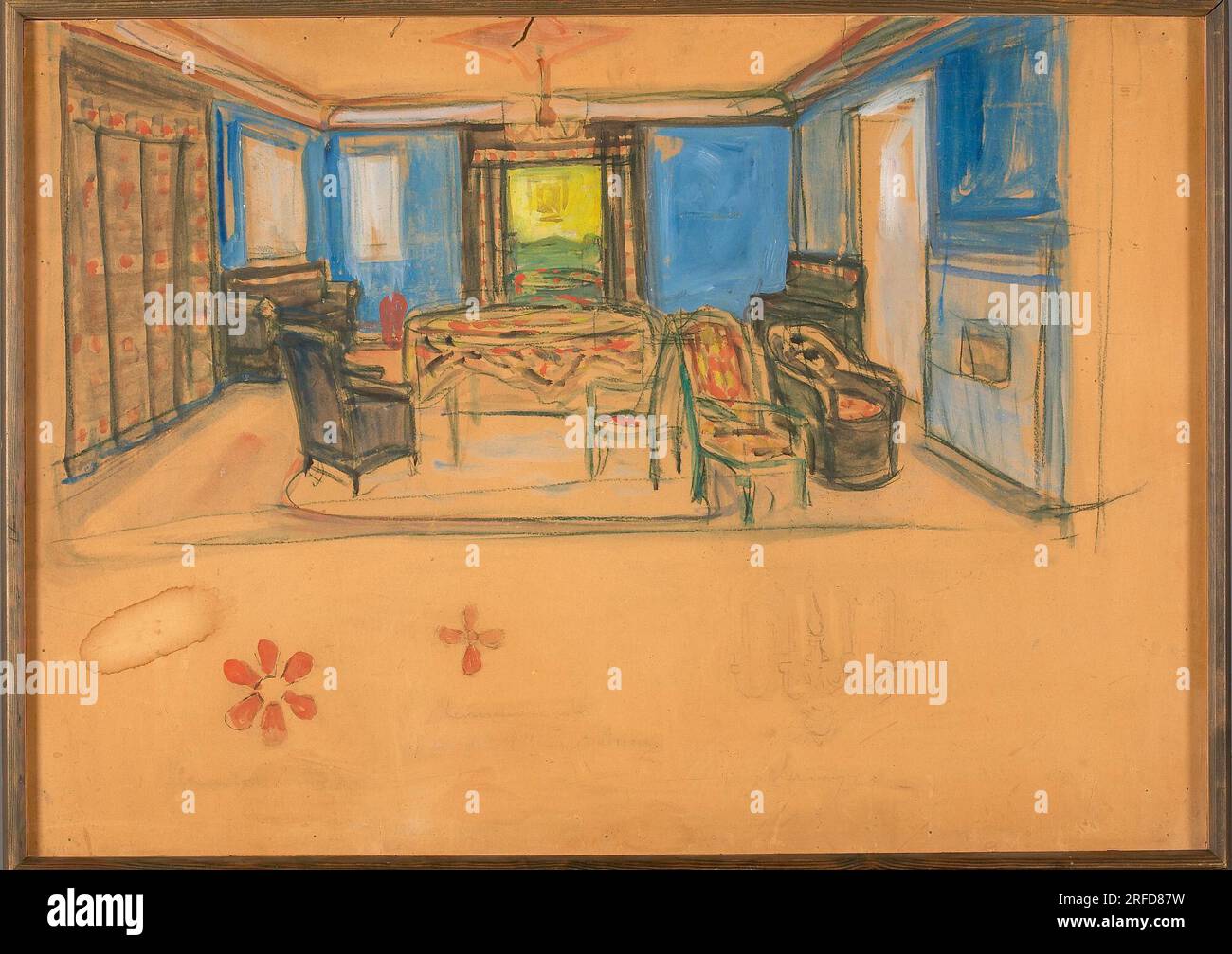 Set Design for Henrik Ibsen's "Hedda Gabler" 1900s by Edvard Munch ...