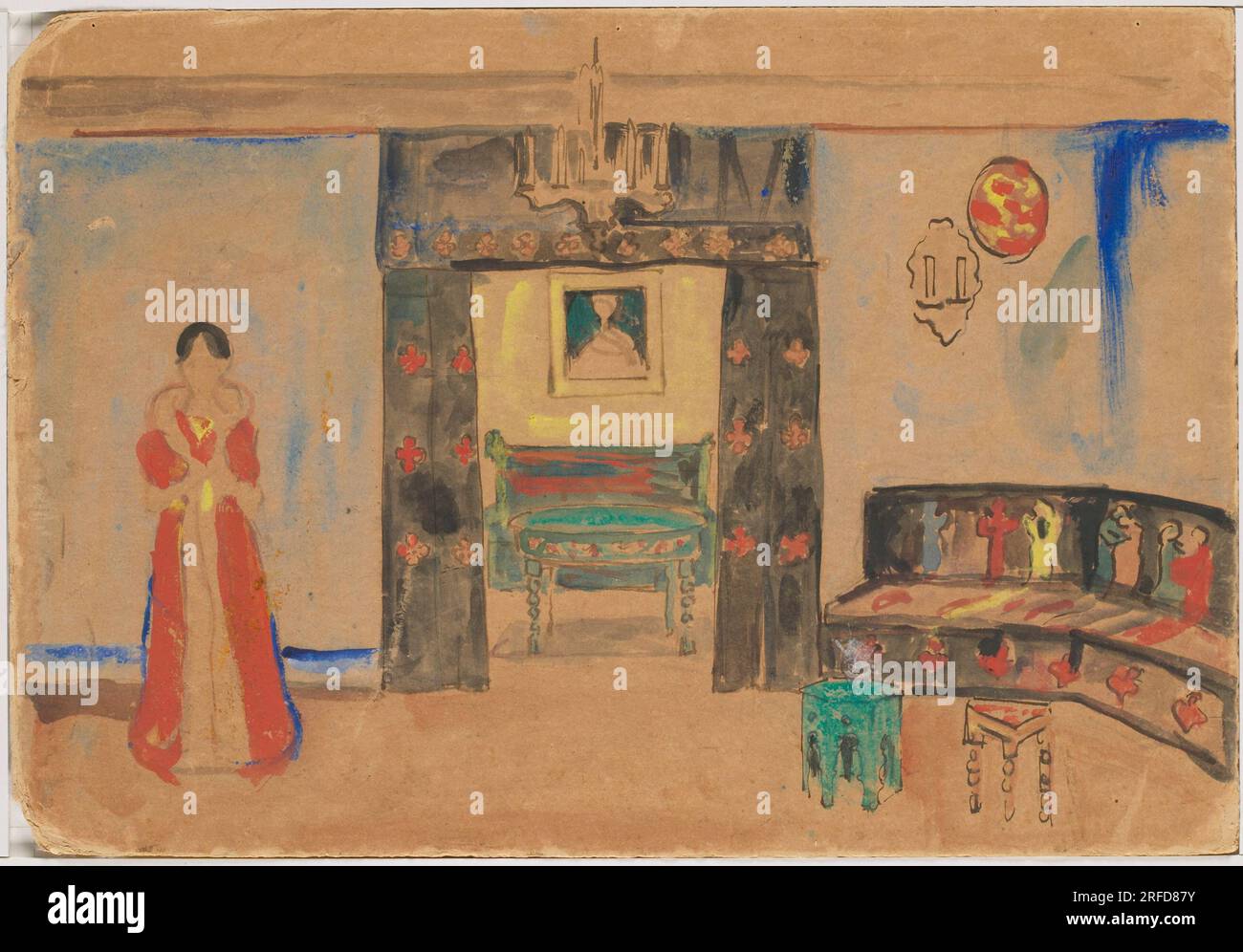 Set Design for Henrik Ibsen's "Hedda Gabler" from 1906 until 1907 by ...