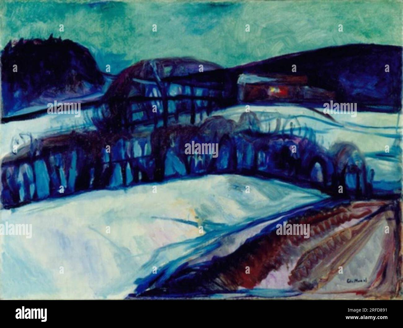 Snow Landscape at Night between circa 1925 and circa 1926 by Edvard ...
