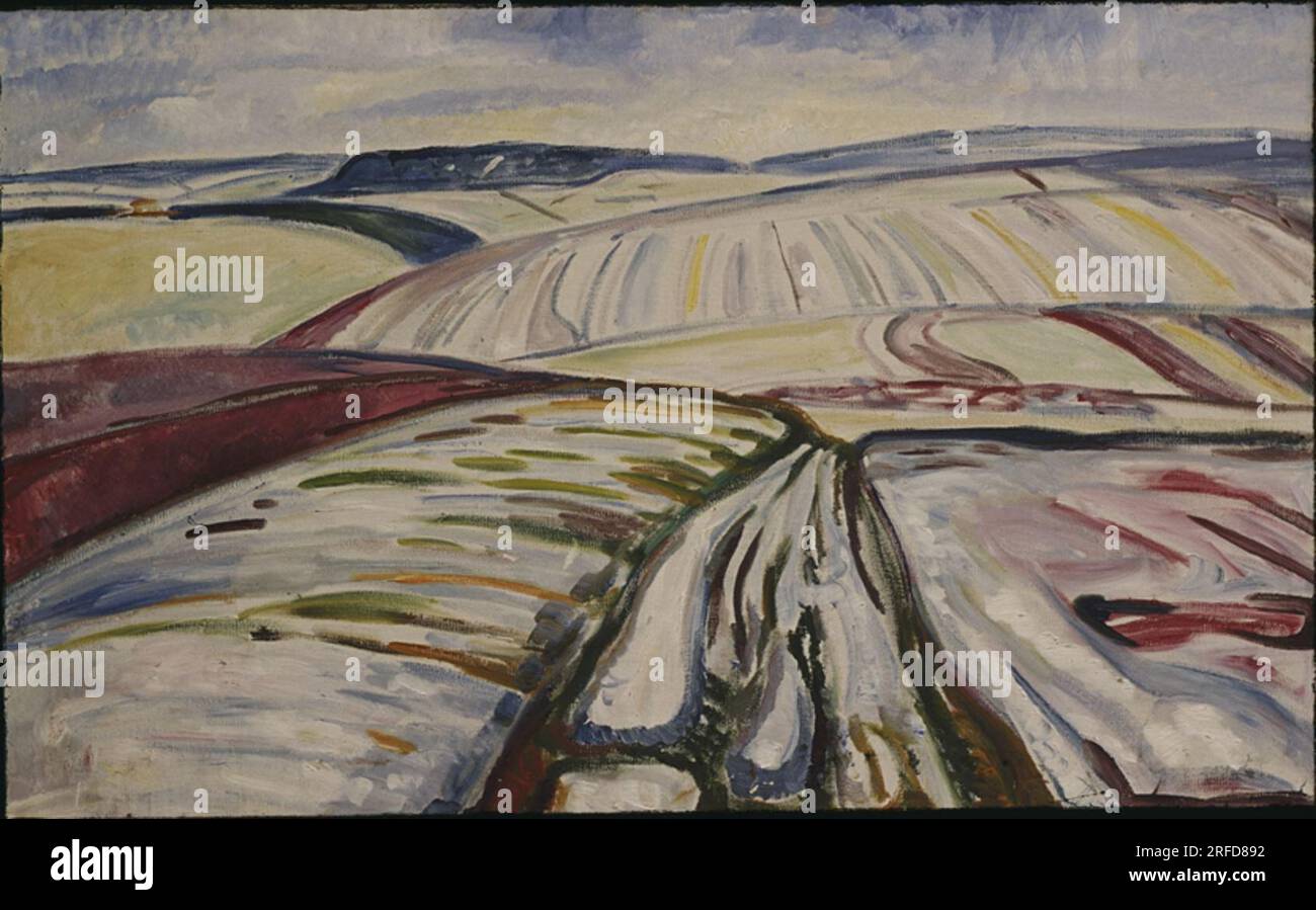 Snow Landscape, Thüringen 1907 by Edvard Munch Stock Photo - Alamy