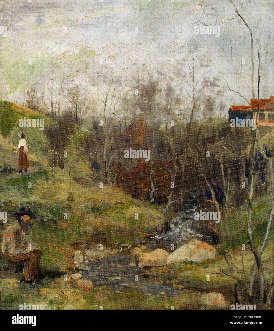 Spring Landscape 1882 by Edvard Munch Stock Photo - Alamy