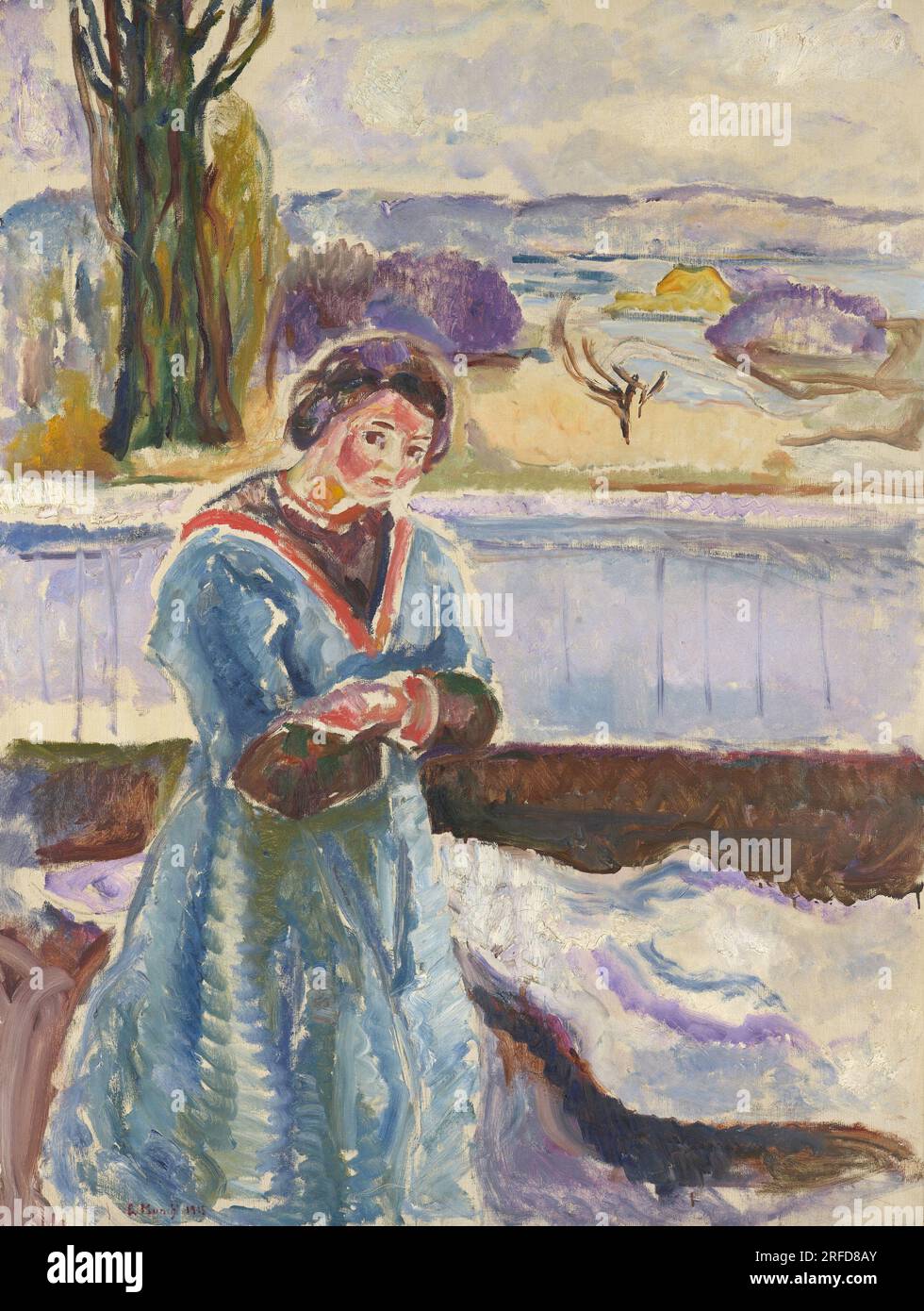 Standing Woman with Arms Folded 1910s by Edvard Munch Stock Photo - Alamy