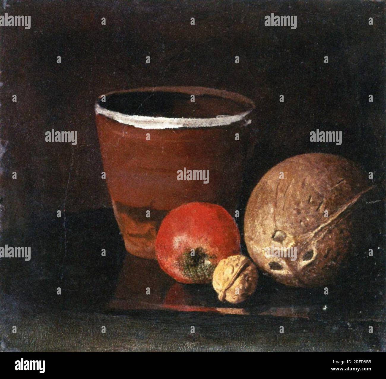 Still Life with Jar, Apple, Walnut and Coconut 1881 by Edvard Munch ...