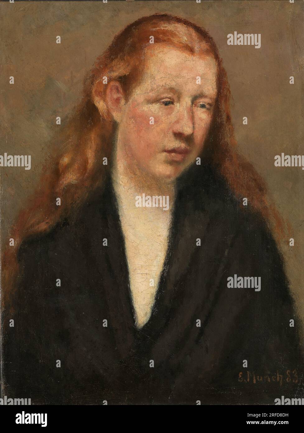 Study of a Head 1883 by Edvard Munch Stock Photo - Alamy