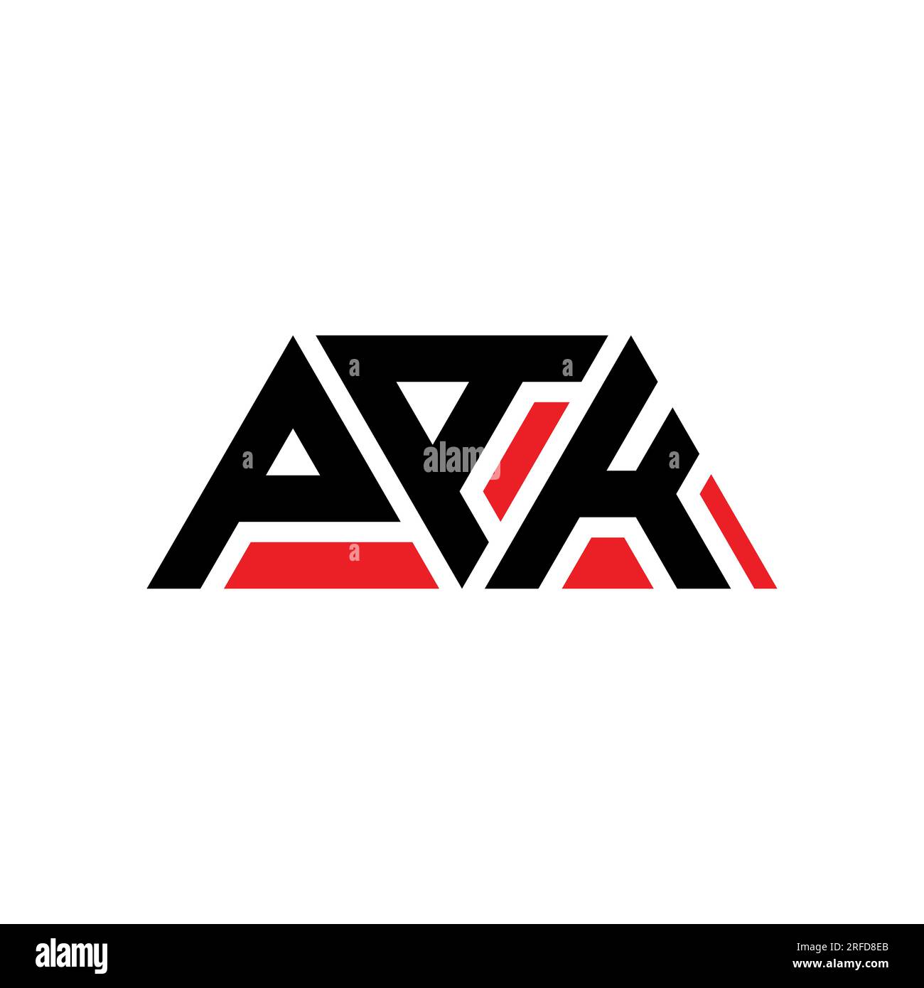 PAK triangle letter logo design with triangle shape. PAK triangle logo ...