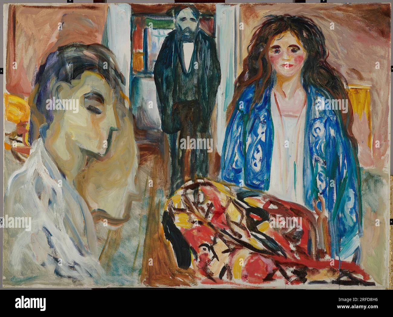 The Artist and his Model. Jealousy-Theme 1910s by Edvard Munch Stock ...