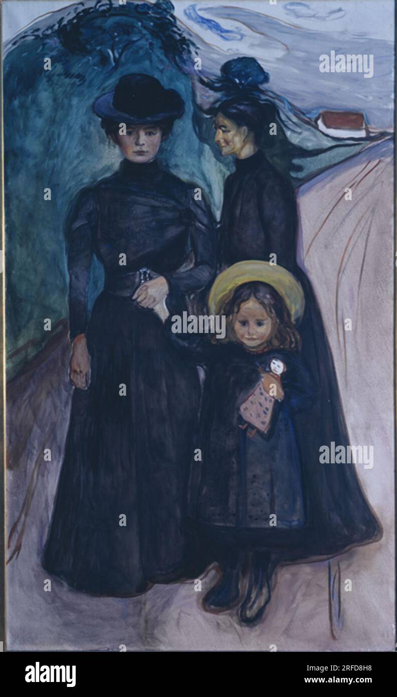 The Book Family 1903 by Edvard Munch Stock Photo - Alamy
