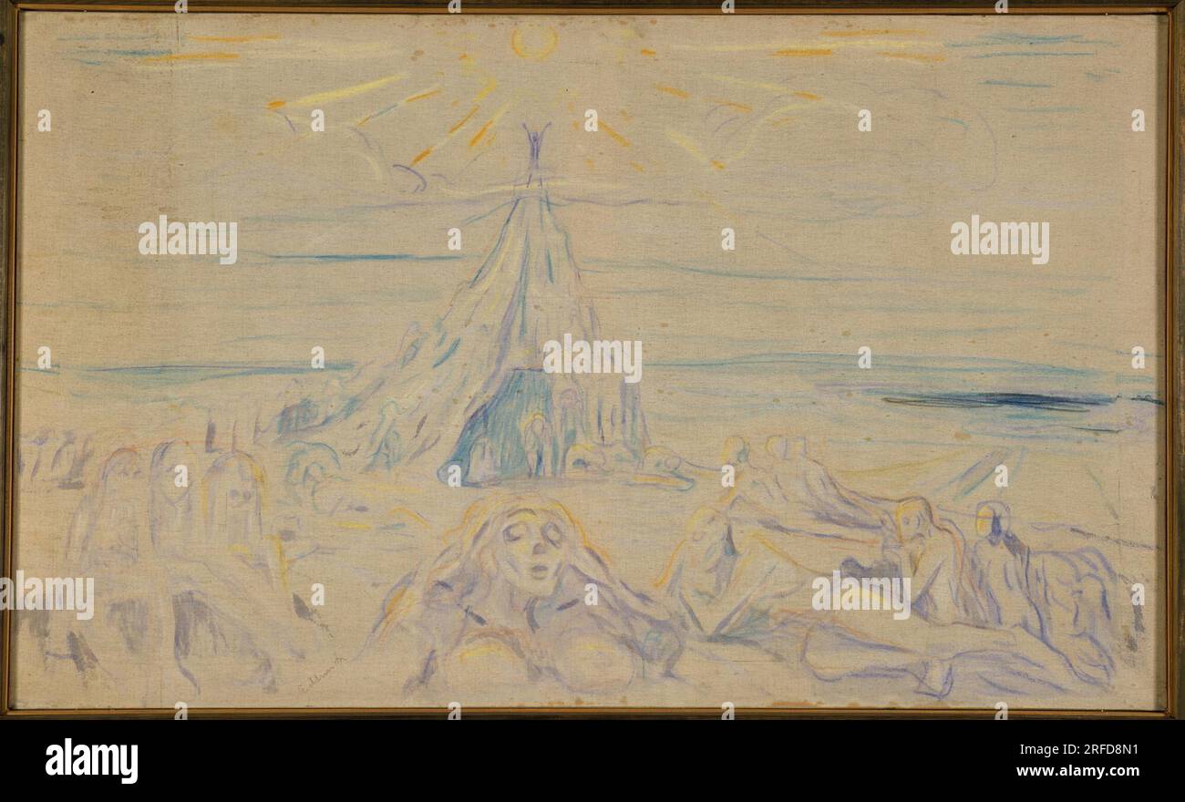 The Human Mountain 1900s by Edvard Munch Stock Photo - Alamy