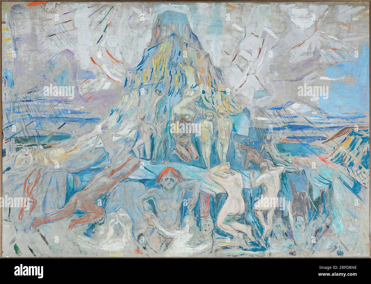 The Human Mountain: Towards the Light 1920s by Edvard Munch Stock Photo ...