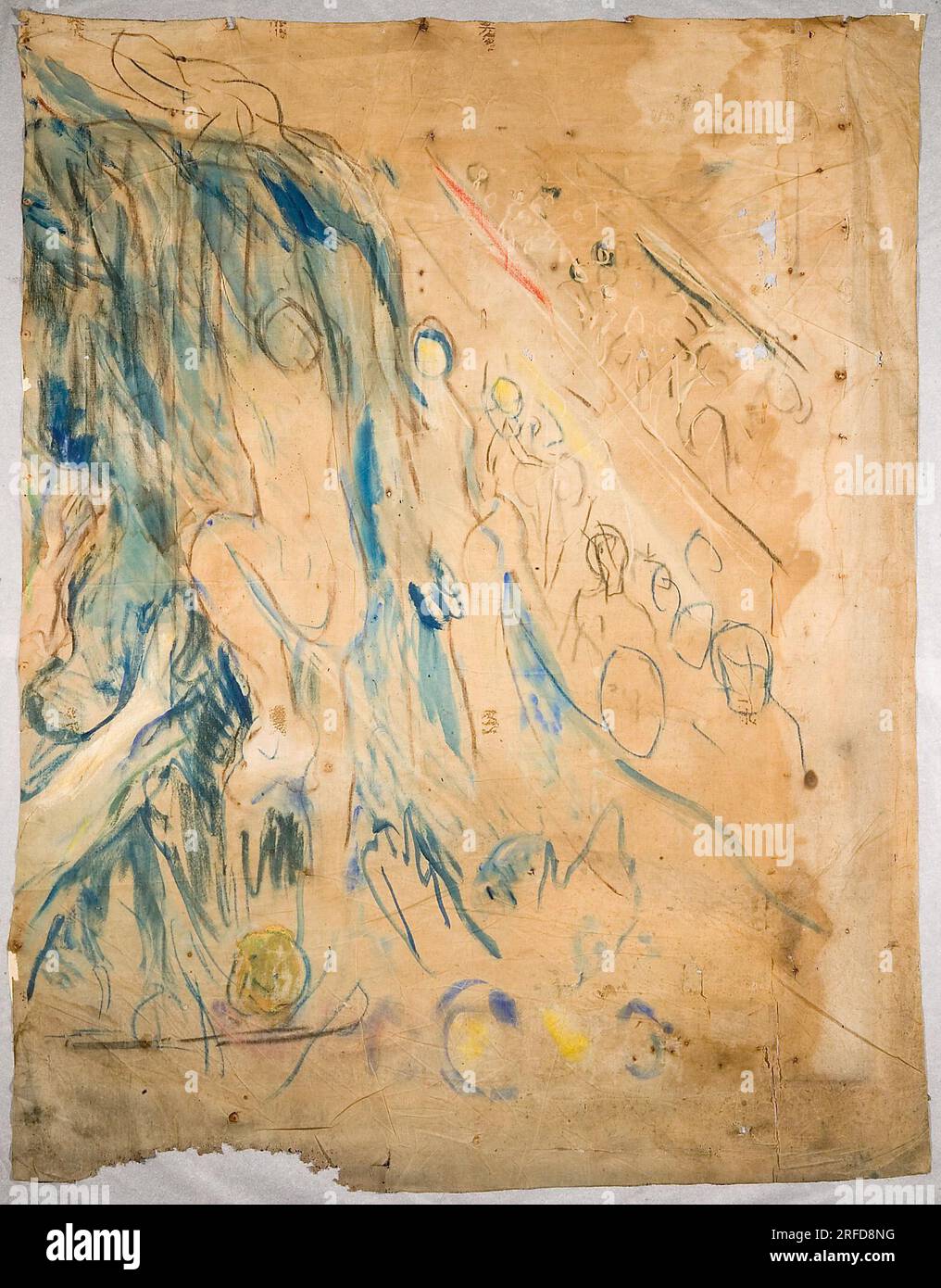 The Human Mountain: Utter Right Part 1920s by Edvard Munch Stock Photo ...