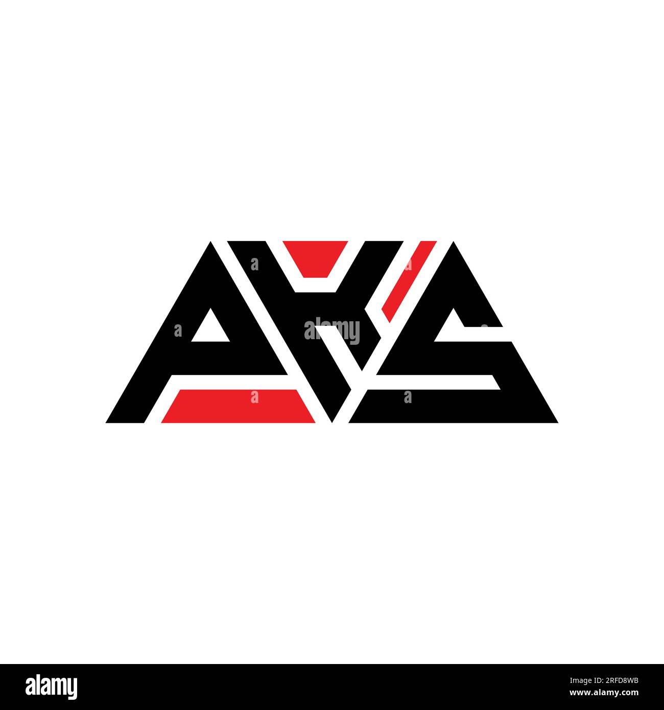 PKS triangle letter logo design with triangle shape. PKS triangle logo ...