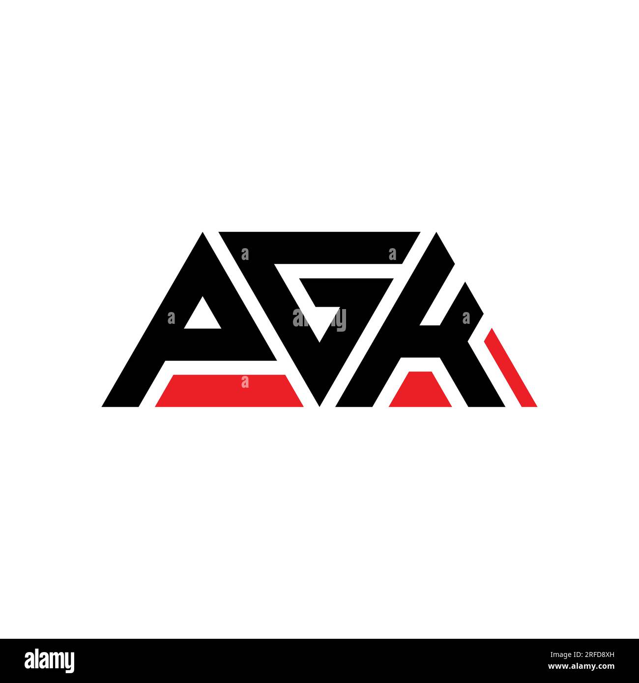 PGK triangle letter logo design with triangle shape. PGK triangle logo ...