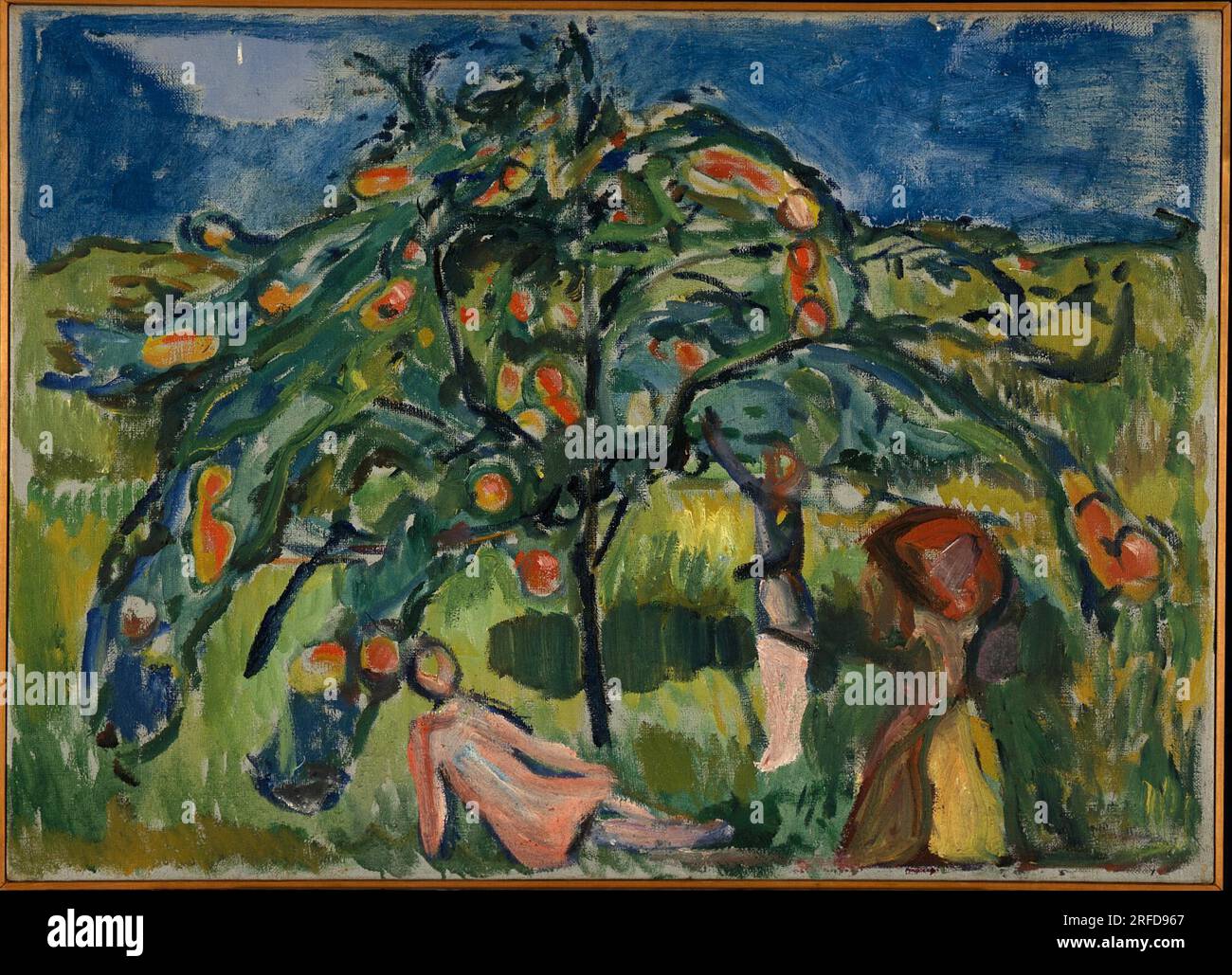 Under the Apple Tree 1919 by Edvard Munch Stock Photo - Alamy