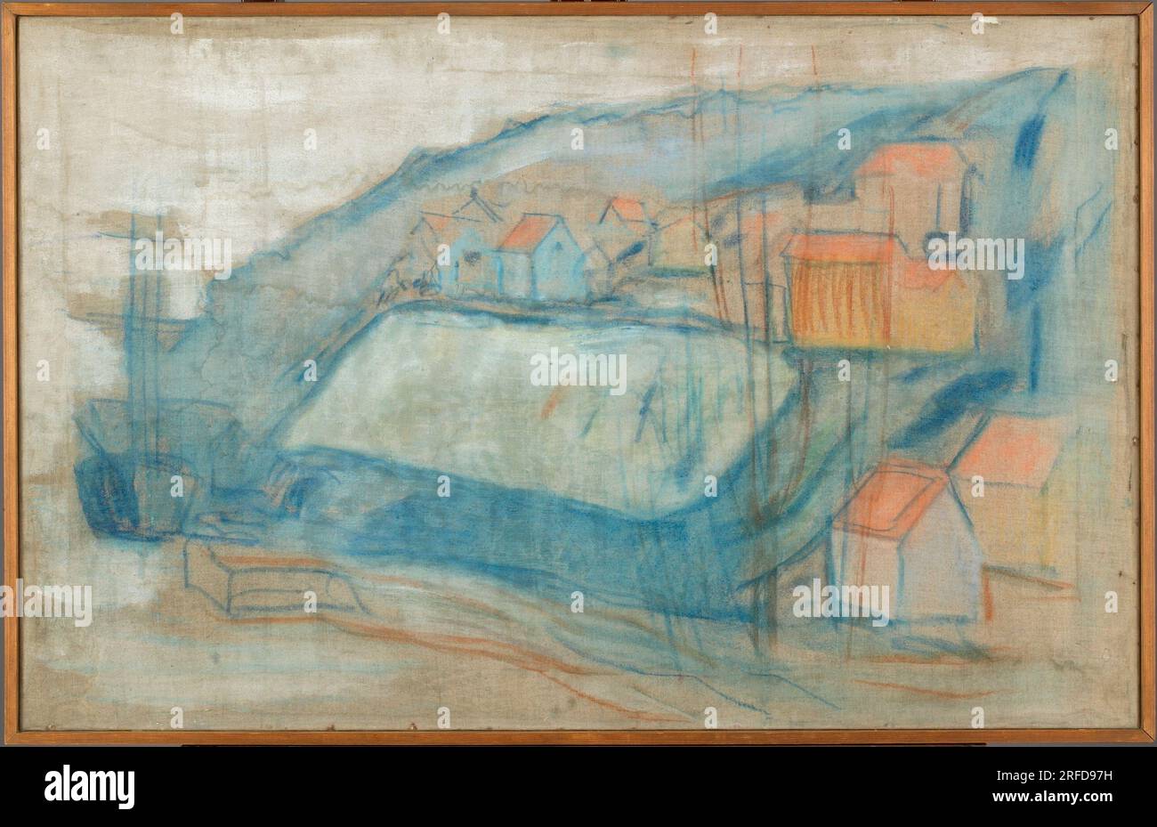 Village by the Sea 1900s by Edvard Munch Stock Photo - Alamy