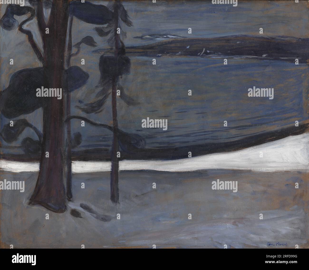 Winter at Nordstrand 1900 – 1901 by Edvard Munch Stock Photo - Alamy