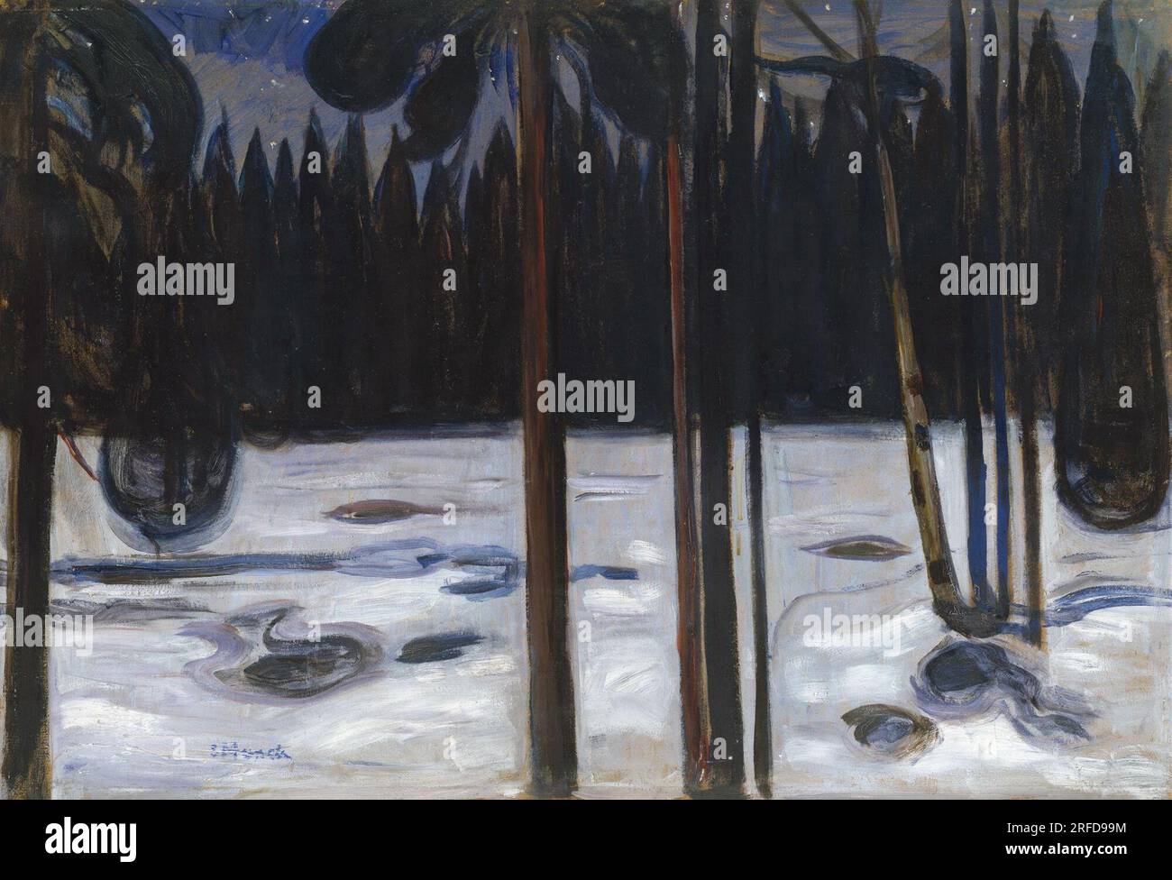 Winter Forest January 1900 by Edvard Munch Stock Photo - Alamy
