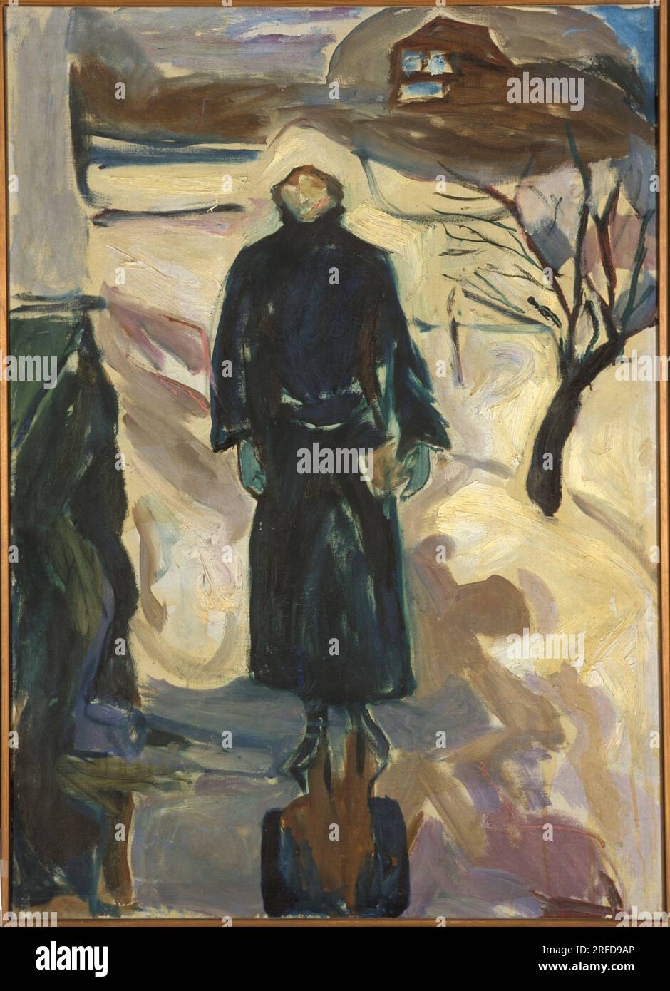 Woman by the House Corner 1920s by Edvard Munch Stock Photo - Alamy