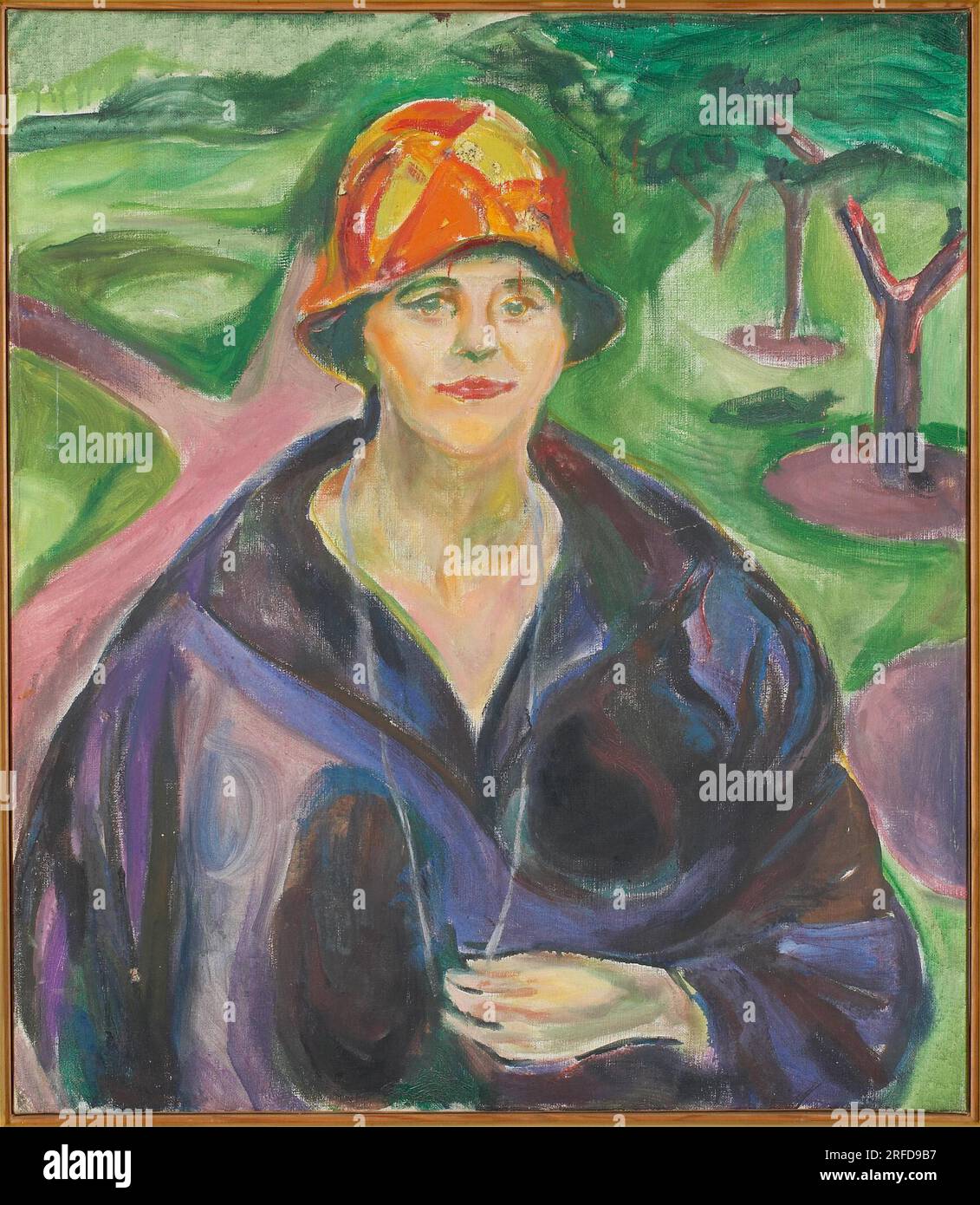 Woman in a Blue Coat 1925 by Edvard Munch Stock Photo - Alamy