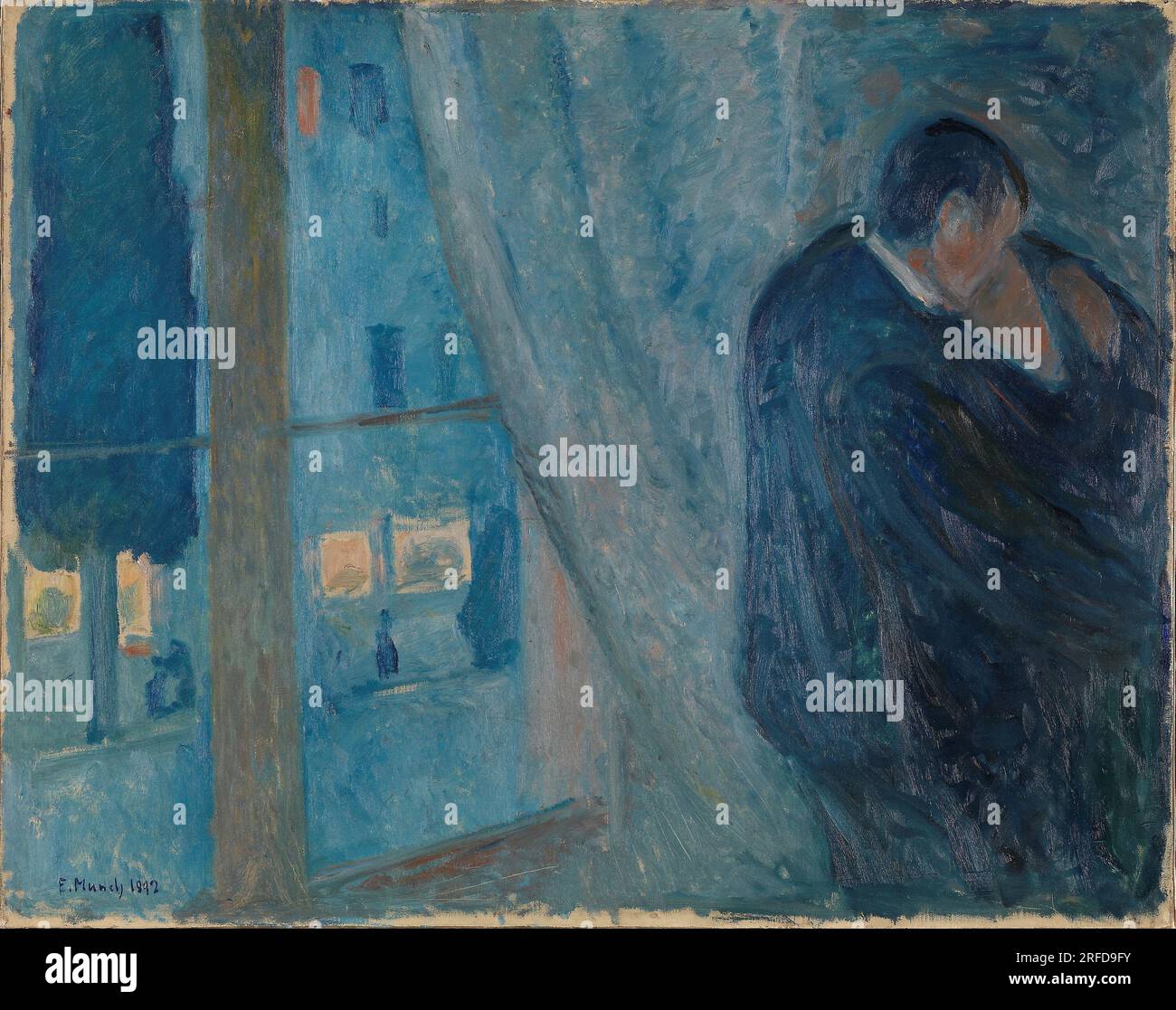 Kiss by the Window 1892 by Edvard Munch Stock Photo - Alamy