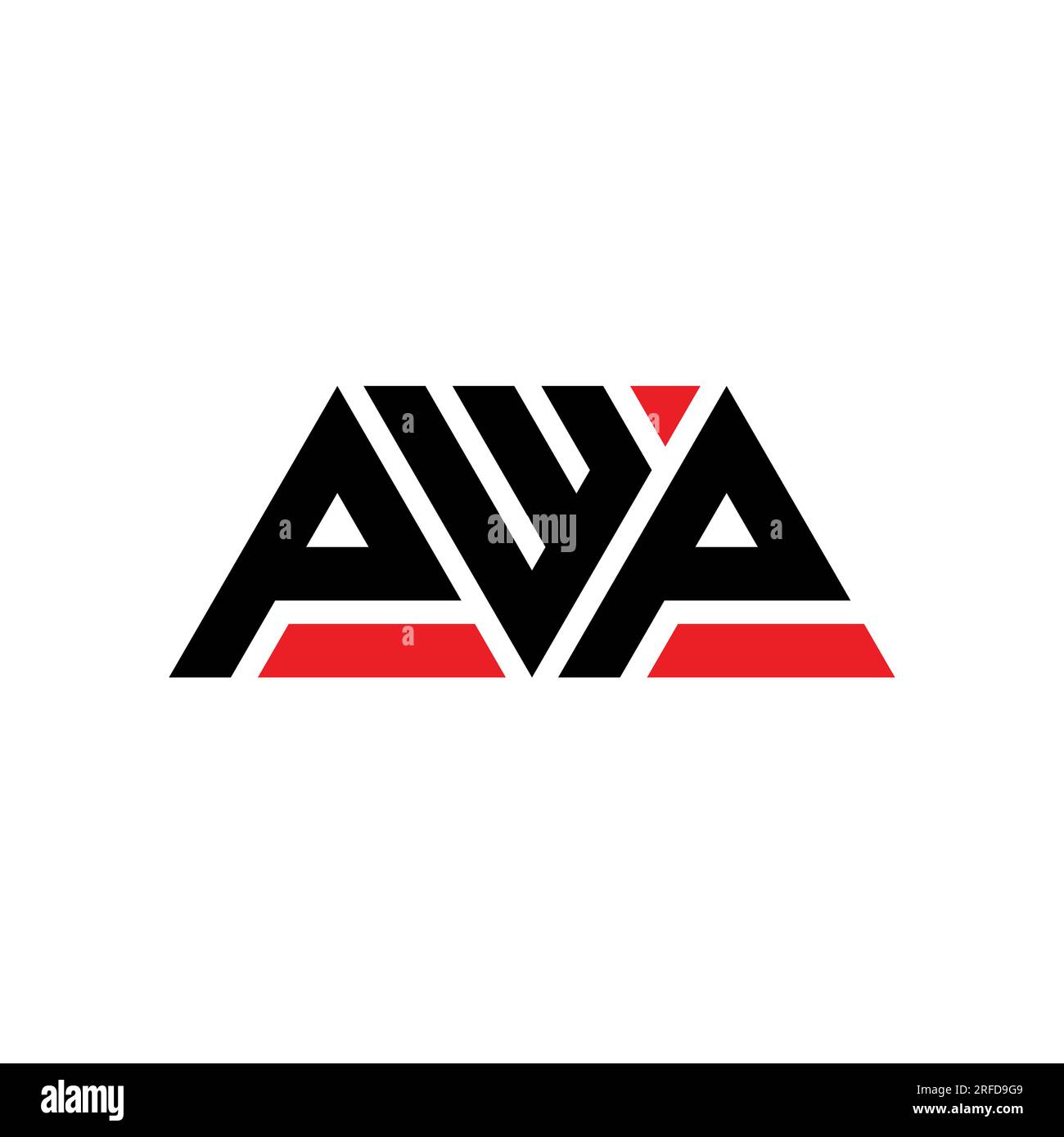 PWP triangle letter logo design with triangle shape. PWP triangle logo ...